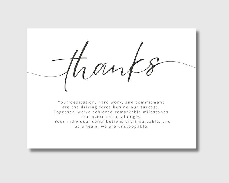 Employee Recognition Card Digital Thank You Card Printable Appreciation ...