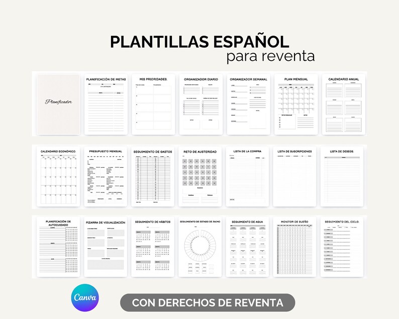 Plantillas Canva Para Reventa Spanish Templates Canva PLR Plantillas ...