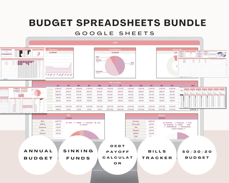 Personal Finances Template Google Sheets All in One Spreadsheets Annual ...