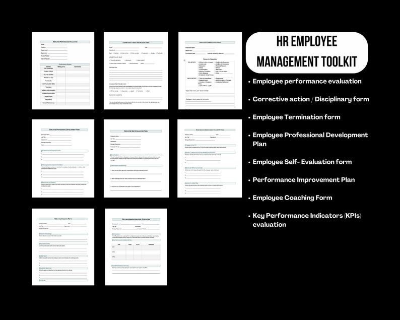 Employee Performance Forms HR Bundle Employee Review Disciplinary ...