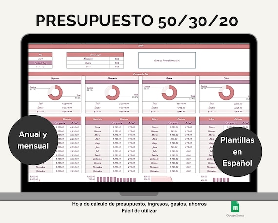 Plantilla De Hoja De Cálculo De Presupuesto Mensual Descarga