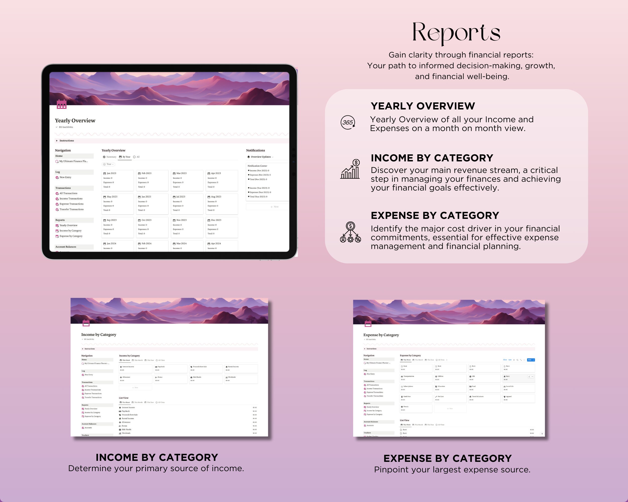 Notion Finance Planner Notion Template Budget Notion Business Template ...