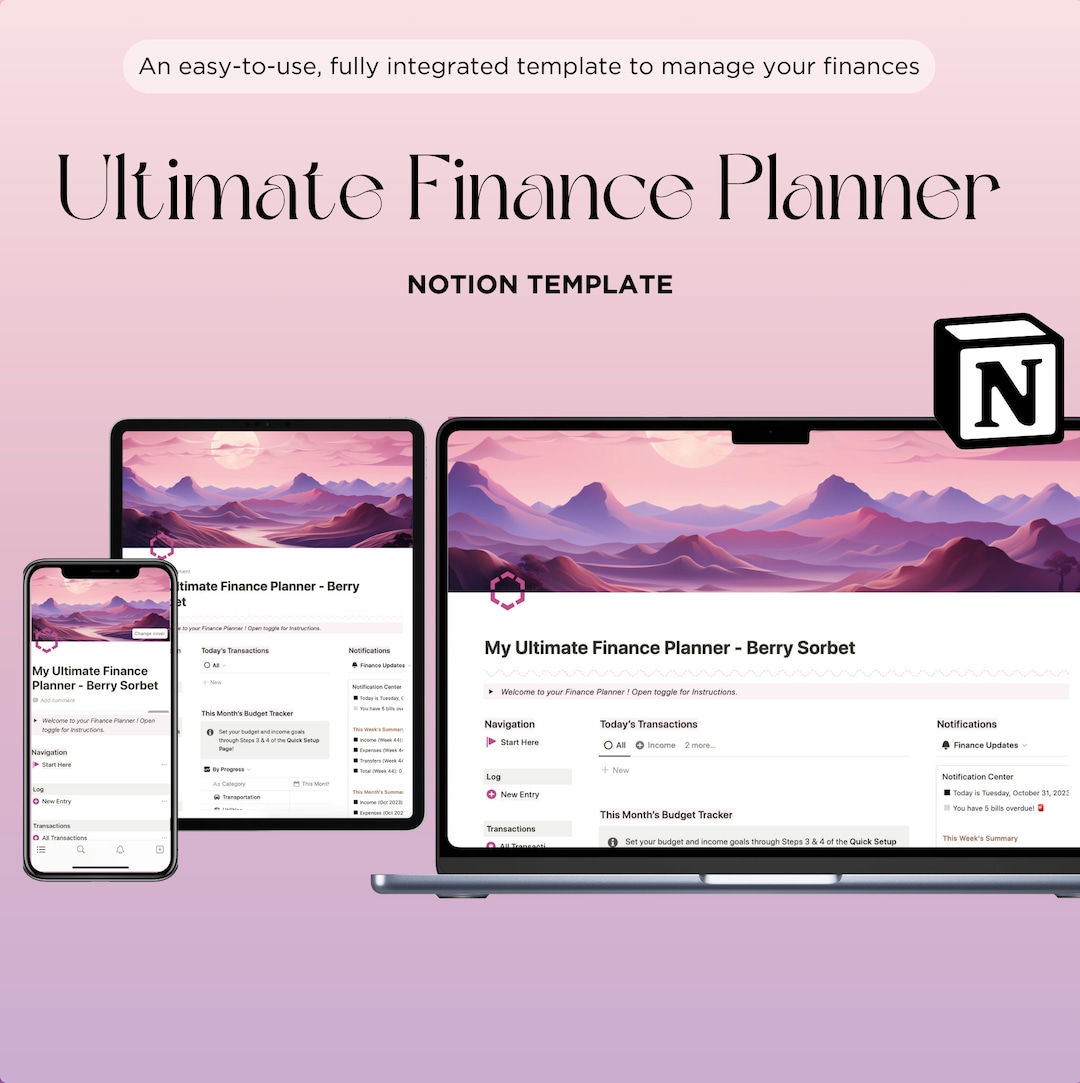 Notion Finance Planner Notion Template Budget Notion Business Template ...