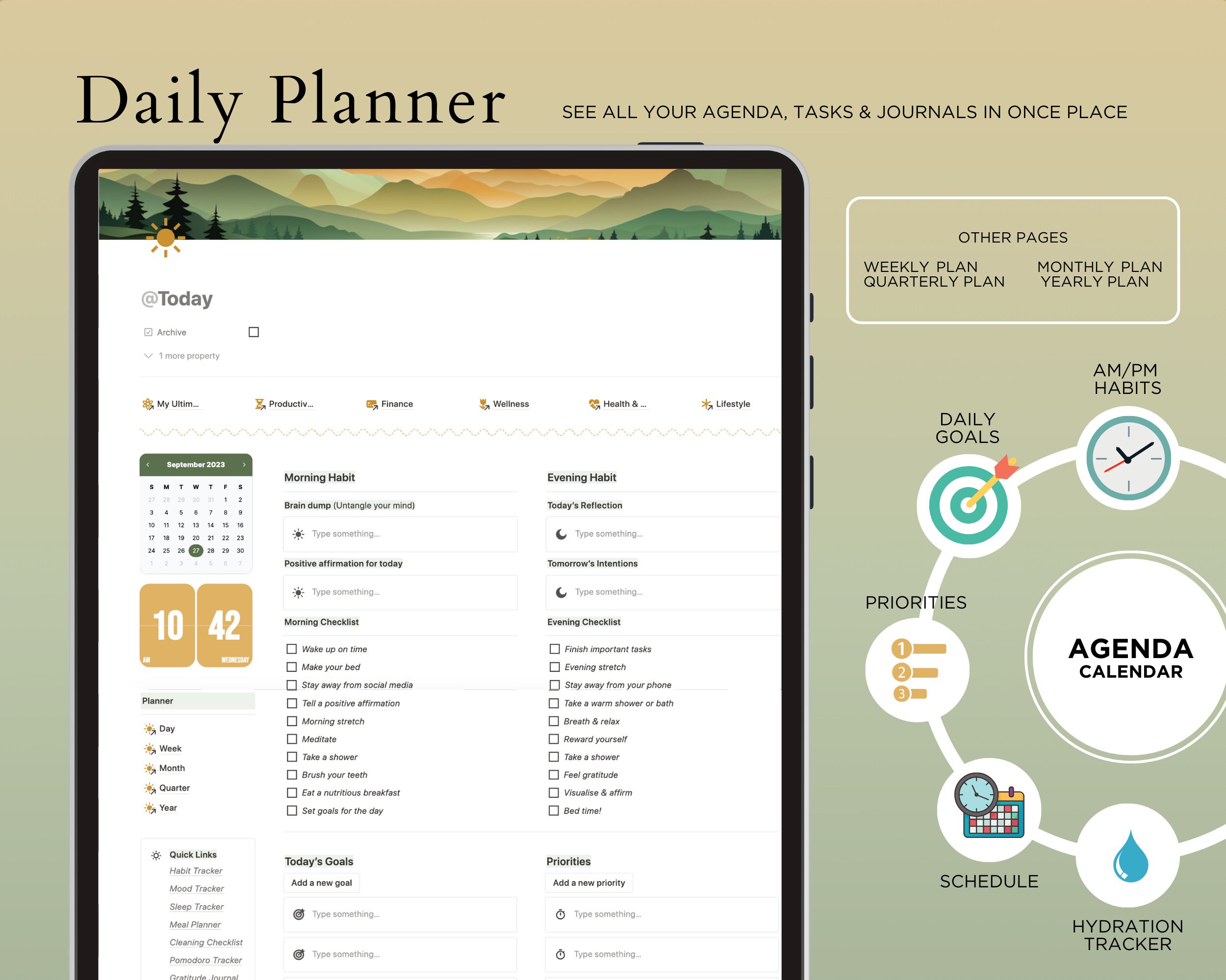 2024 All in One Notion Template, That Girl Dashboard, Notion Ultimate ...
