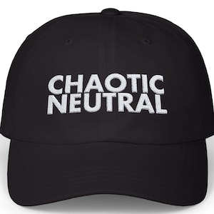 Chaotic Neutral Alignment D&D Cap, Gift for Geeks, Gamers, TTRPG Fans ...