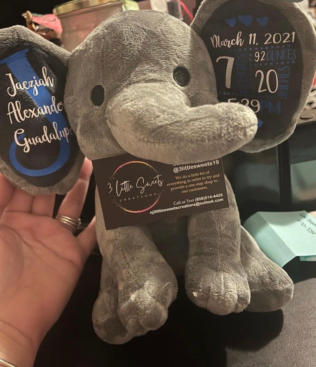Personalized Birth Announcement Elephant - Etsy