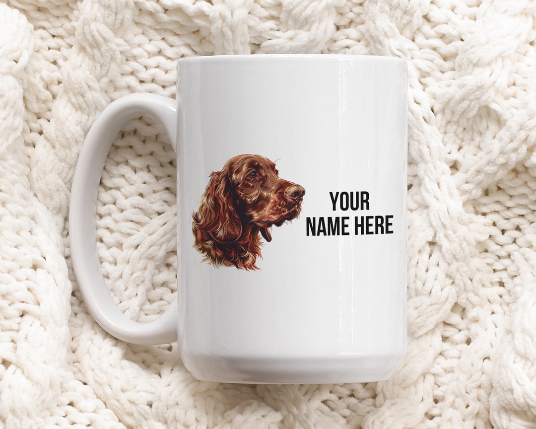 Irish Setter Coffee Mug, Dog Lover Gift, Ceramic Cup, Animal Theme, Pet ...
