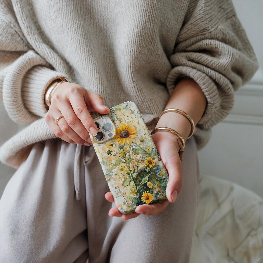 Romanian Black-eyed Susan iPhone Case, Watercolor Flower Phone Case ...
