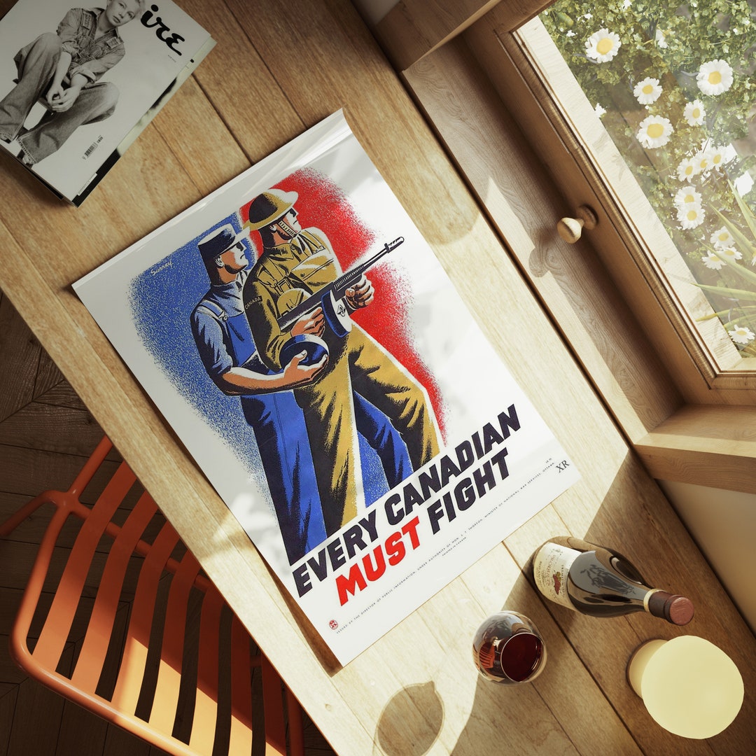 Canadian WW2 Propaganda Poster Metal History Buffs - Etsy