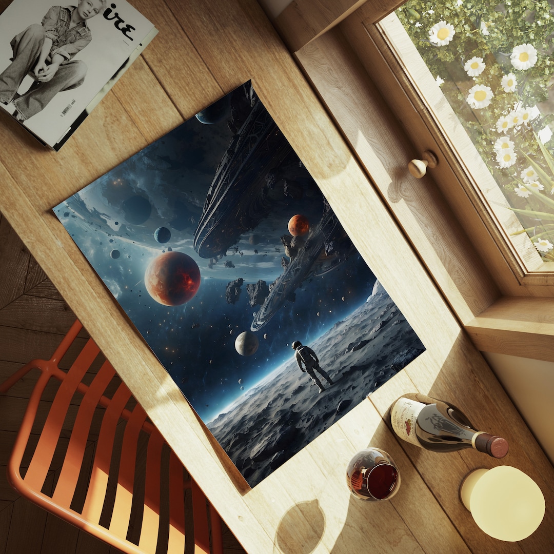 Fantasy Space Astronaut Art Physical Print Cosmic Explorer ...
