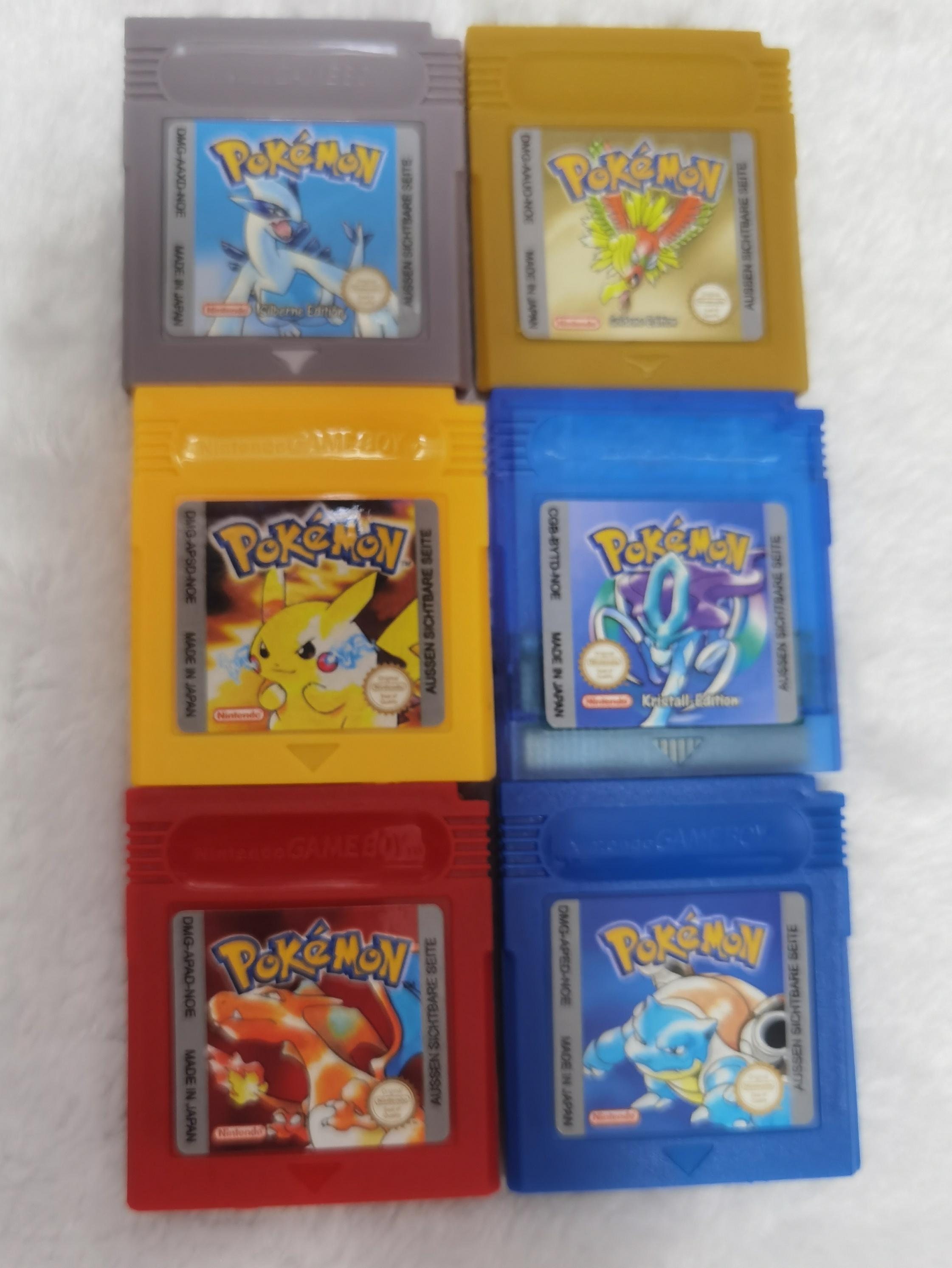 Pokemon GBC Red Blue Green Yellow Gold Silver Crystal Versions - Etsy
