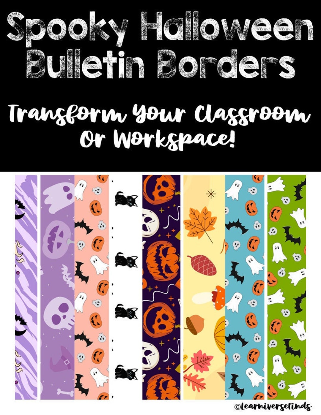 Spooky Halloween Bulletin Borders - Transform Your Classroom or ...