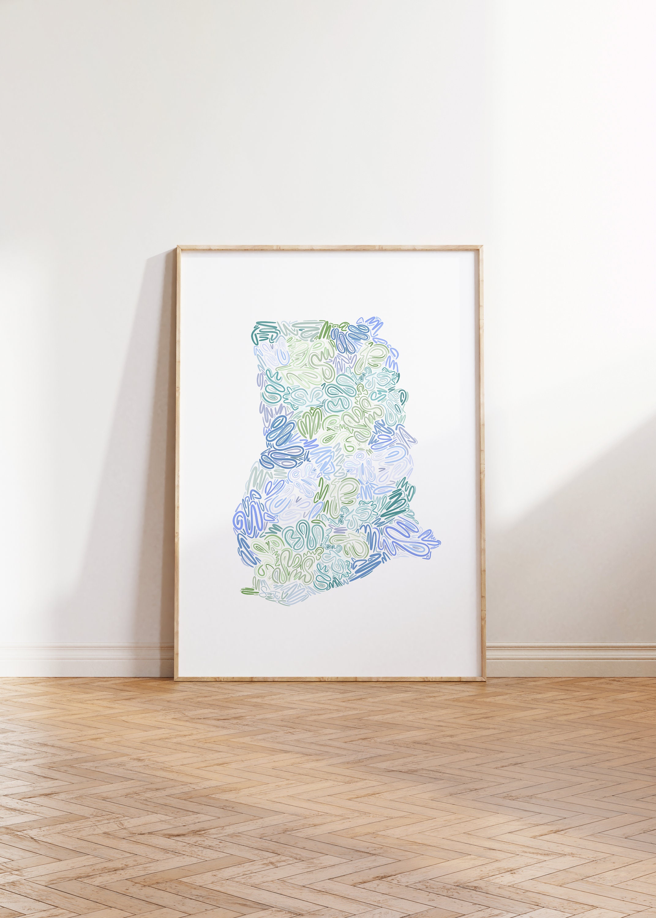 Ghana Map Art Print - Ghana Map Poster, Sage Green Wall Art ...