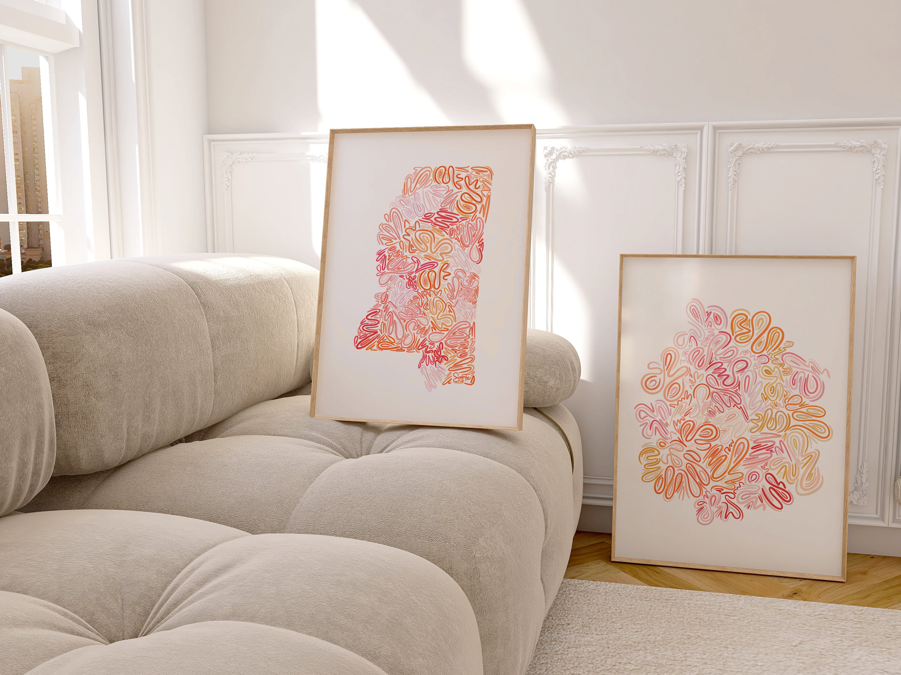 Pink Mississippi Map Art – Aesthetic Dorm Decor (digital Download) - Etsy