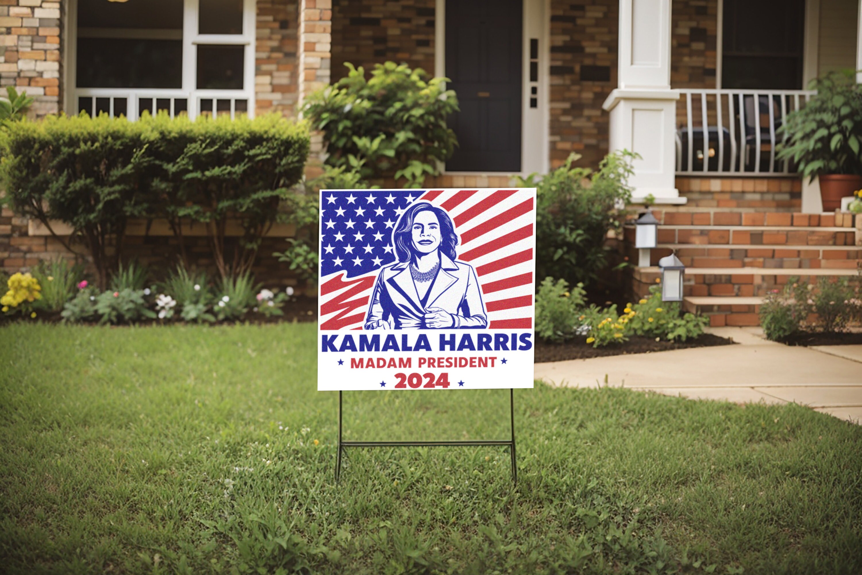 Kamala Harris Madam President 2024 Yard Sign, Kamala Harris for ...