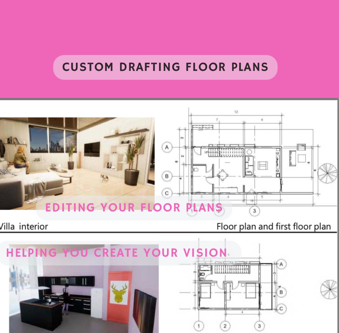 Custom Residential Drafting Floorpans custom House Plans - Etsy