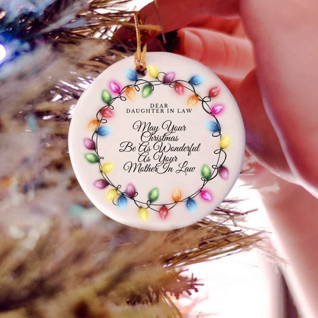 Funny Daughter In Law Christmas Ornament T Idea From Best Etsy
