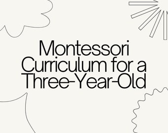 Montessori Curriculum for Three Year Old - Etsy