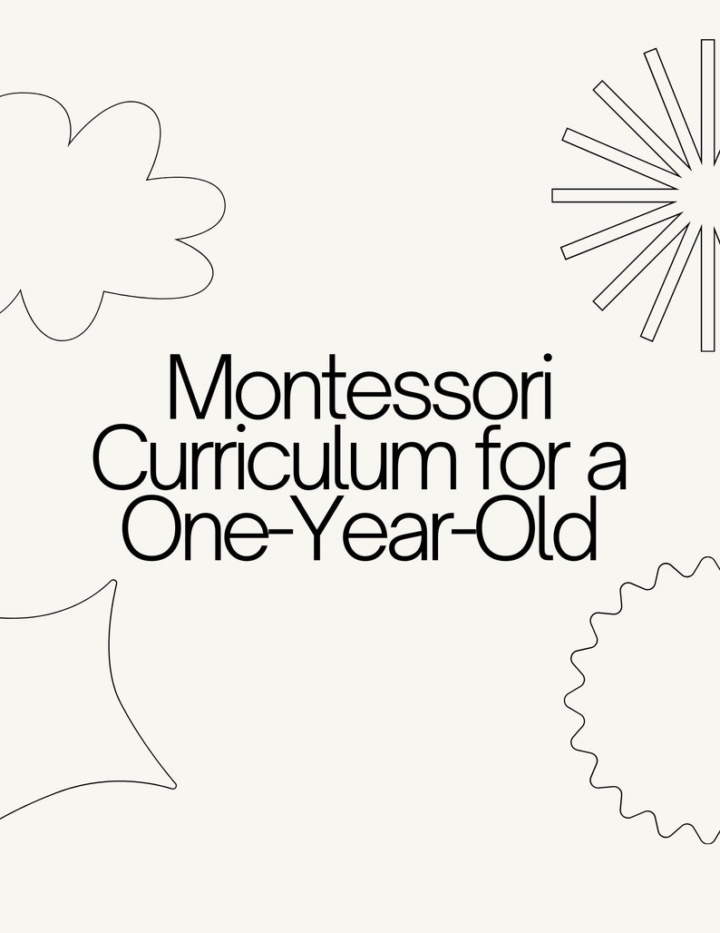 Montessori Curriculum for One-year-olds | Digital Download - Etsy