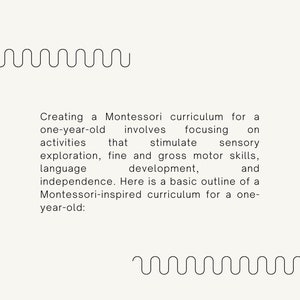 Montessori Curriculum for One-year-olds | Digital Download - Etsy