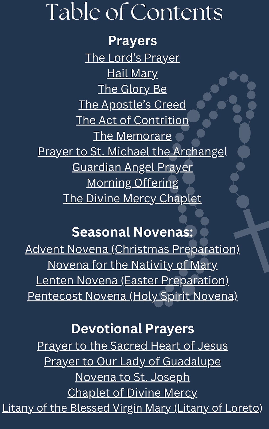 Printable Catholic Prayers & Novenas | Seasonal Devotions | Illustrated Prayer Cards | Rosary ...