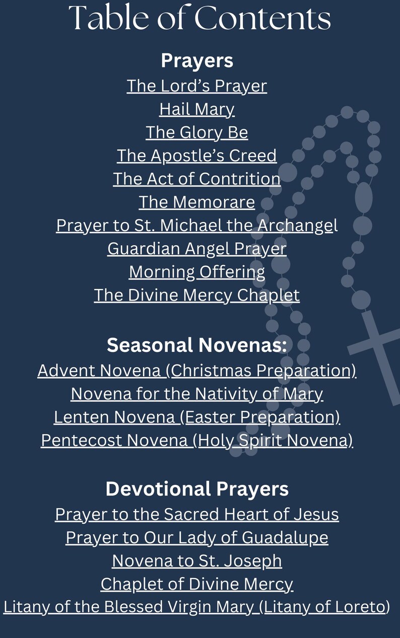 Printable Catholic Prayers & Novenas Seasonal Devotions Illustrated ...