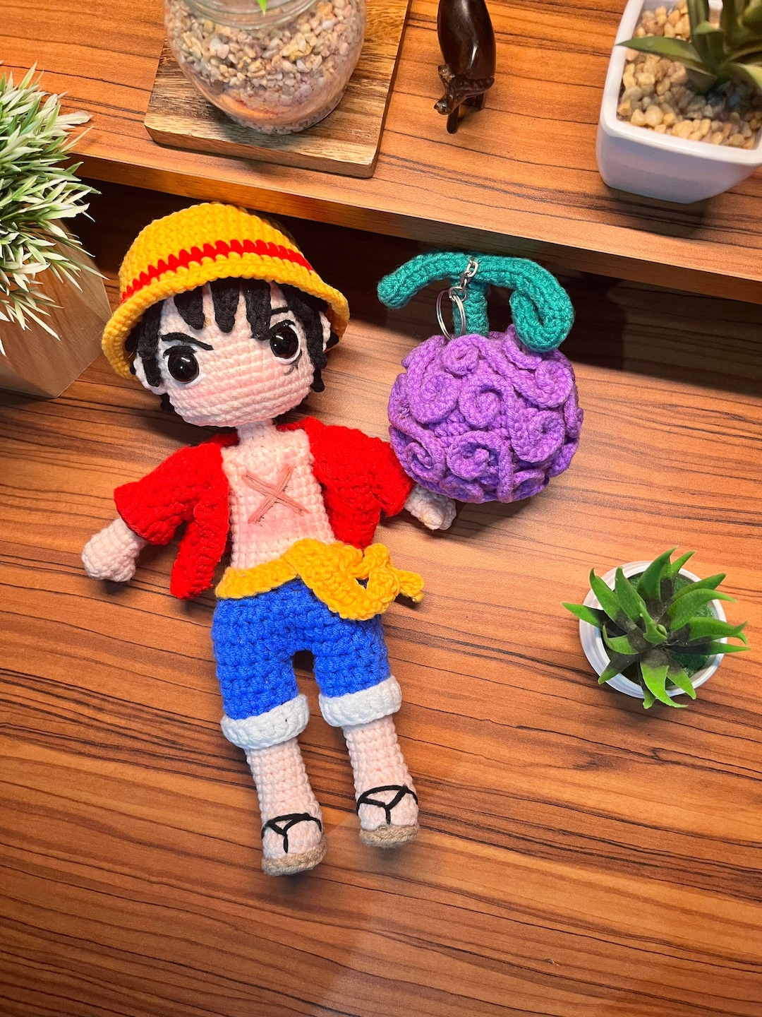 One Piece Anime, Luffy Crochet Pattern and Gomu Gomu No Mi Devil Fruit ...