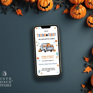 EDITABLE Trunk or Treat Invitation Halloween Party Trunk or Treat Flyer ...