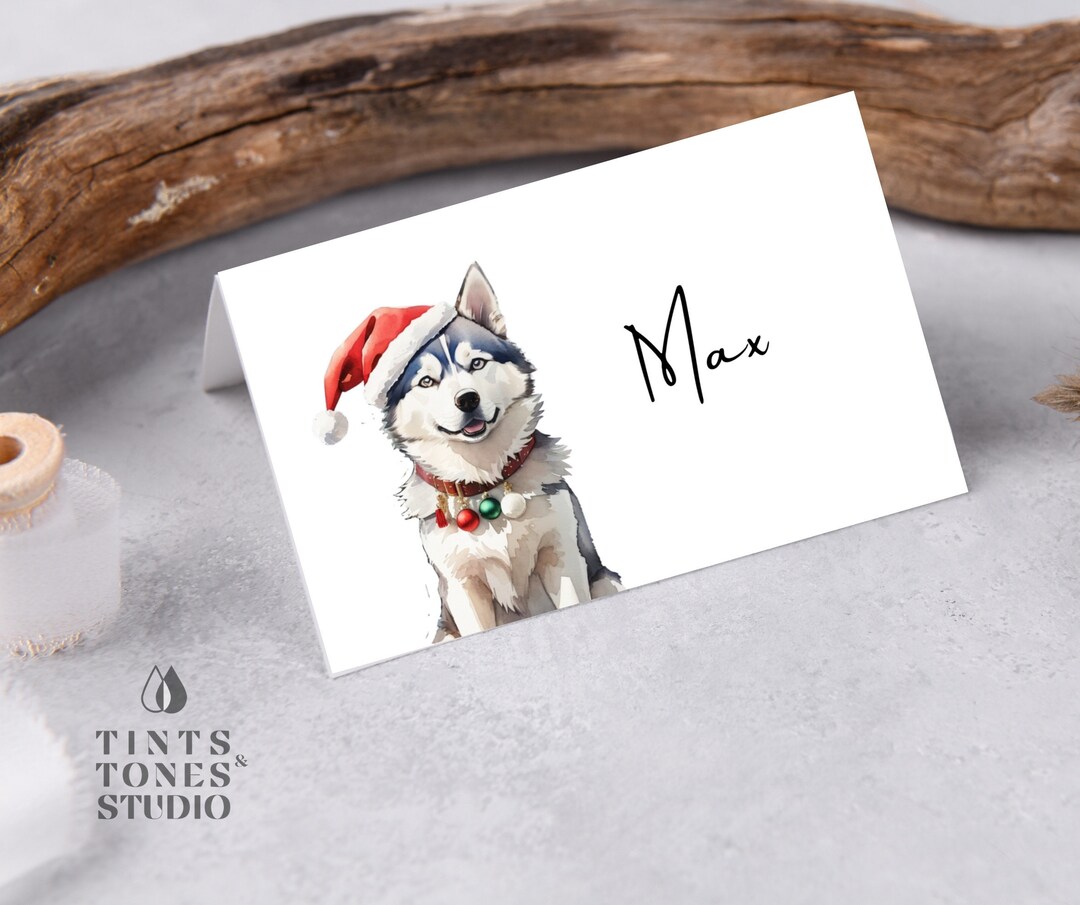 Name Card Template Dog Birthday Party Place Card Template Printable ...