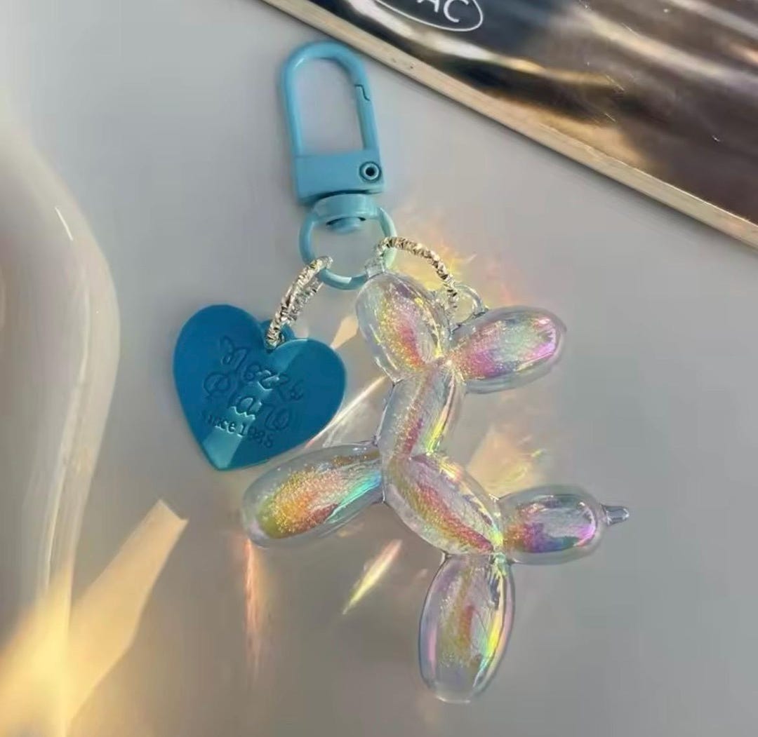 Cartoon Balloon Dog Key Ring – Cute & Fun Keychain for Bags, Keys ...