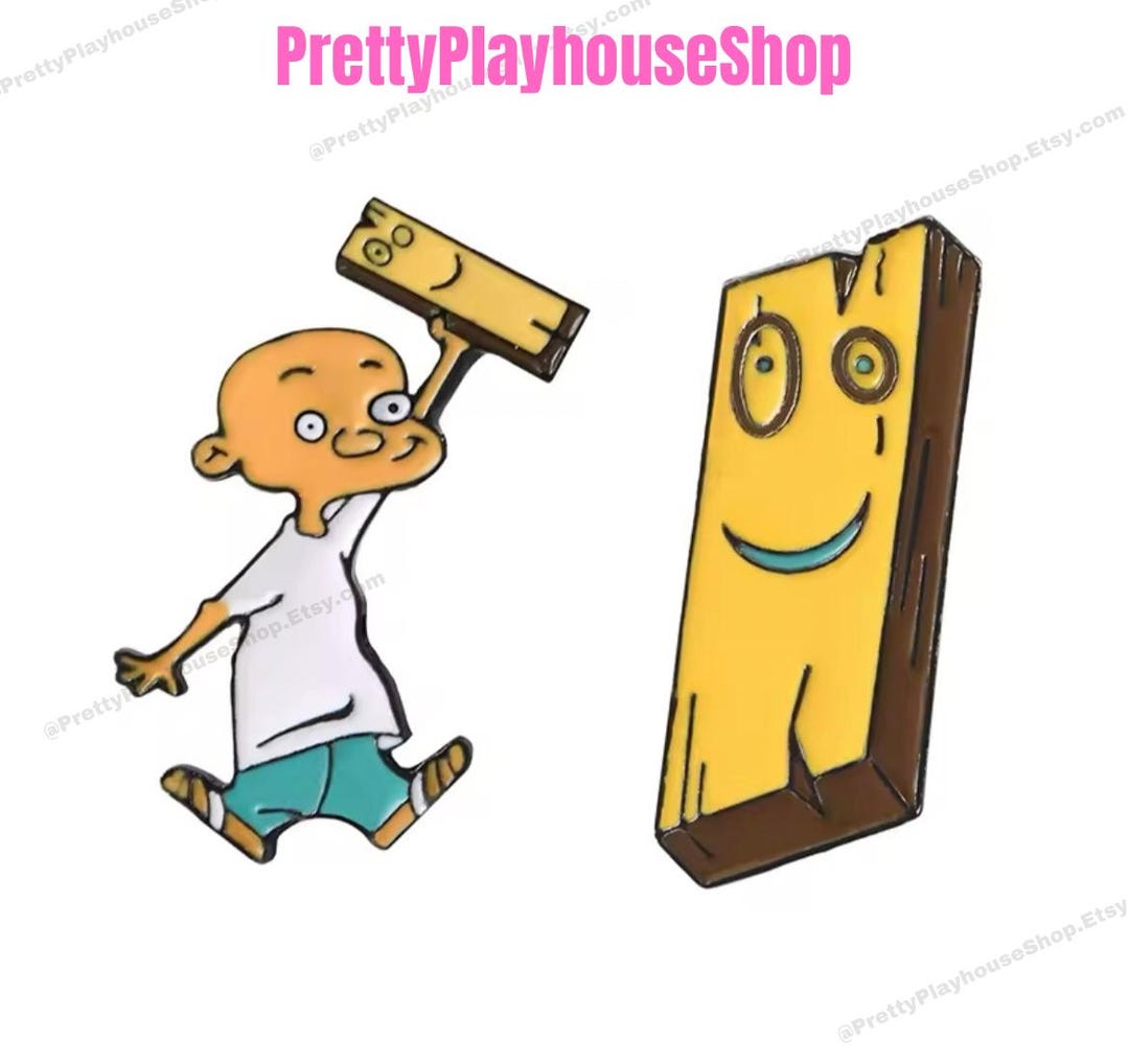 Courage the Cowardly Dog, Rocko, Johnny & Plank Brooch Pins – Fun ...