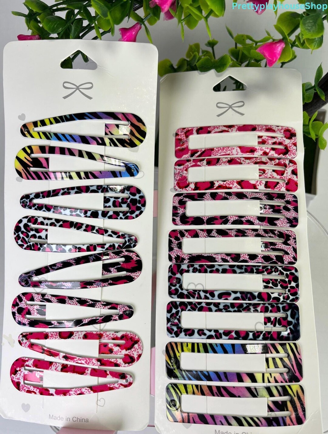 8pc Animal Print Hair Clips, Women’s/girls Hair Accessories, Hair Clips ...