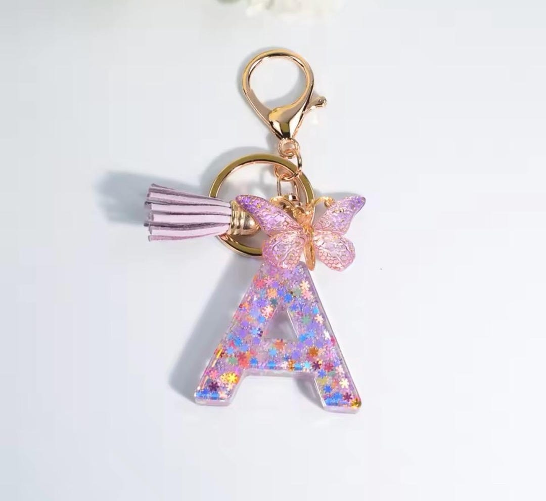 Letter Keychain, Alphabet Keychains, Women’s & Girls Accessories - Etsy