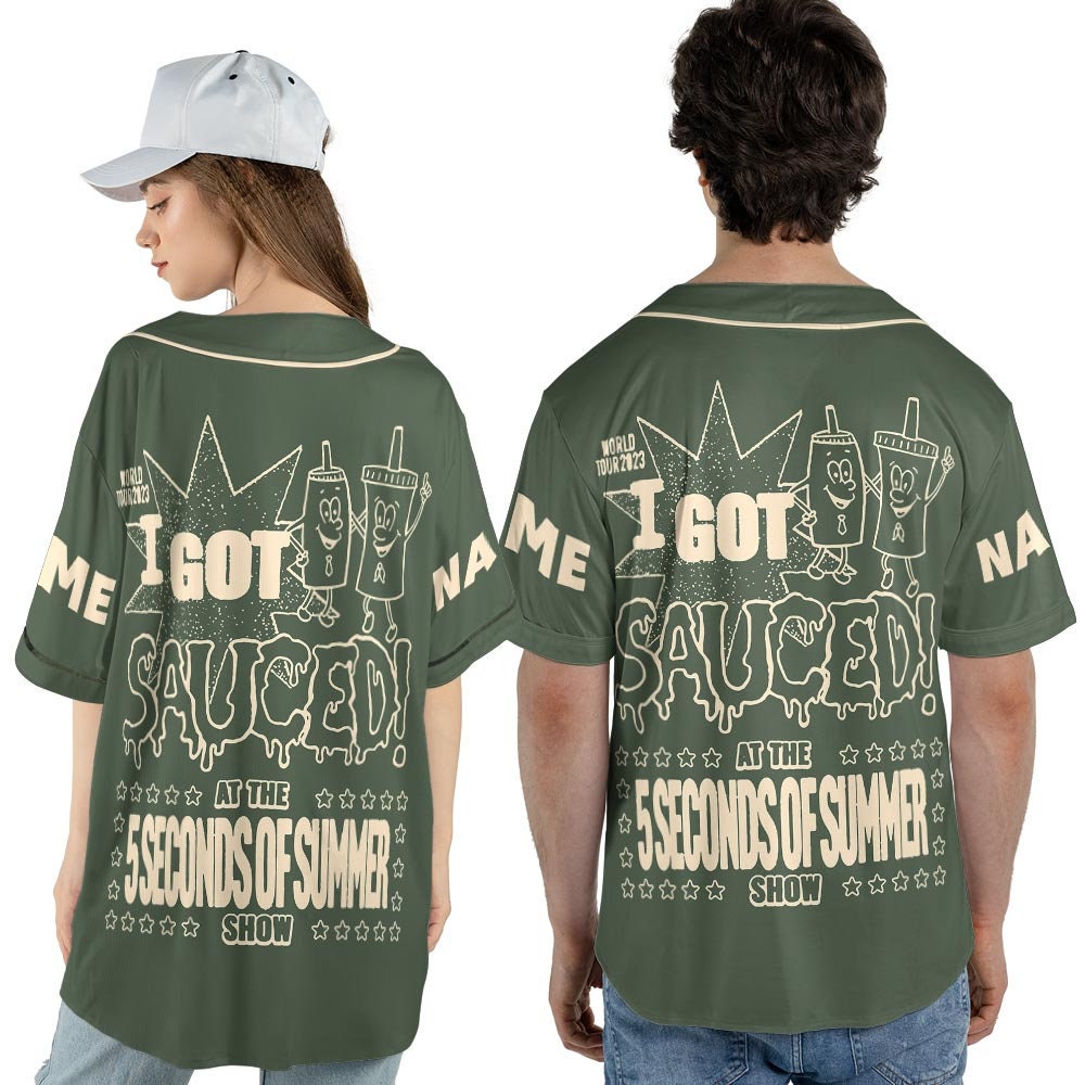 Custom Name 5 Seconds of Summer Baseball Jersey, 5S0S Tour Shirt sold ...