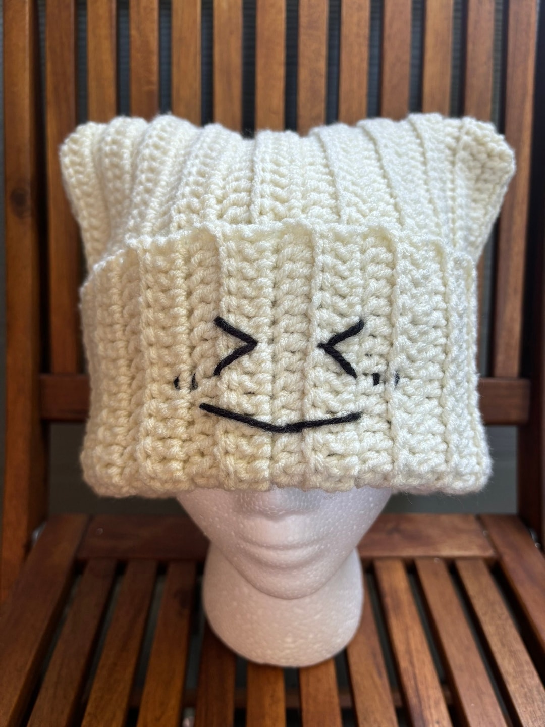 Twice-inspired Dubu Crochet Cat Beanie - Etsy