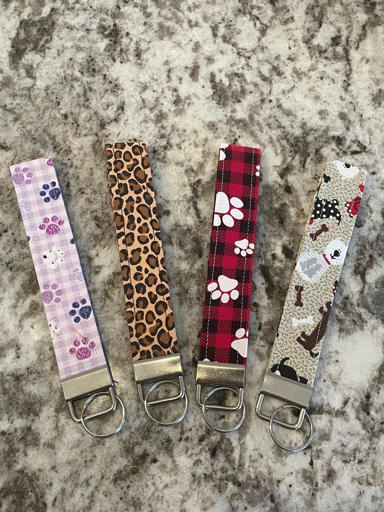 Handmade Cotton Fabric Keychain Wristlet: Car Key Fob, House Keys - Etsy
