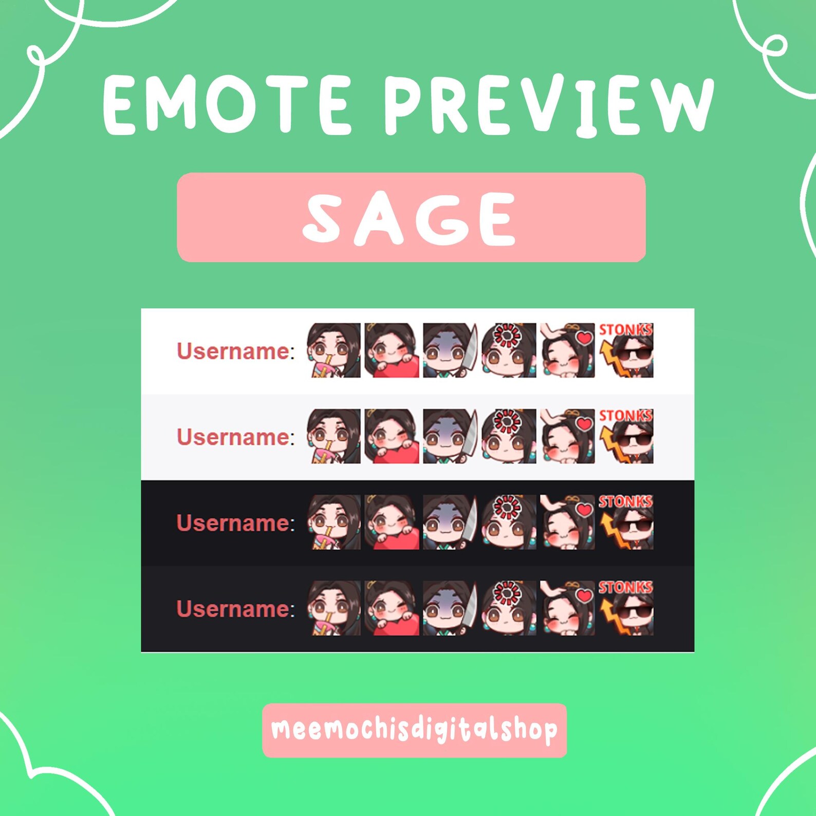 Sage Emote Pack (6)｜ Valorant Twitch Discord Emotes｜streaming Youtube ...