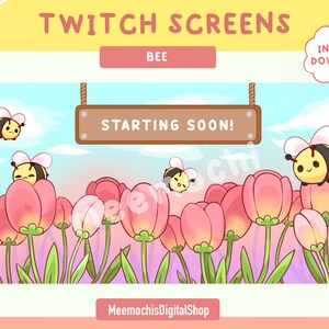 Bee Stream Overlay for Twitch︳bug Tulip Flowers Overlays Frames Frog ...