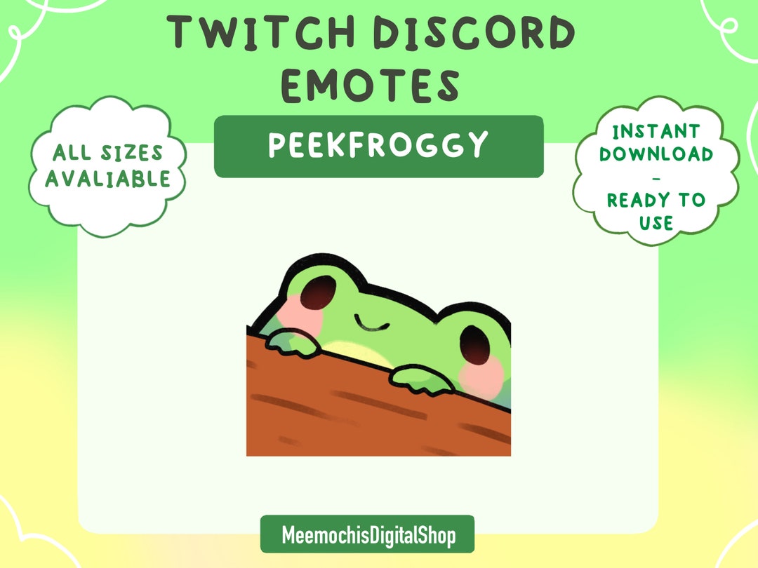 Peeking Froggy Individual Emote ｜ Twitch Discord Emotes/badges ...