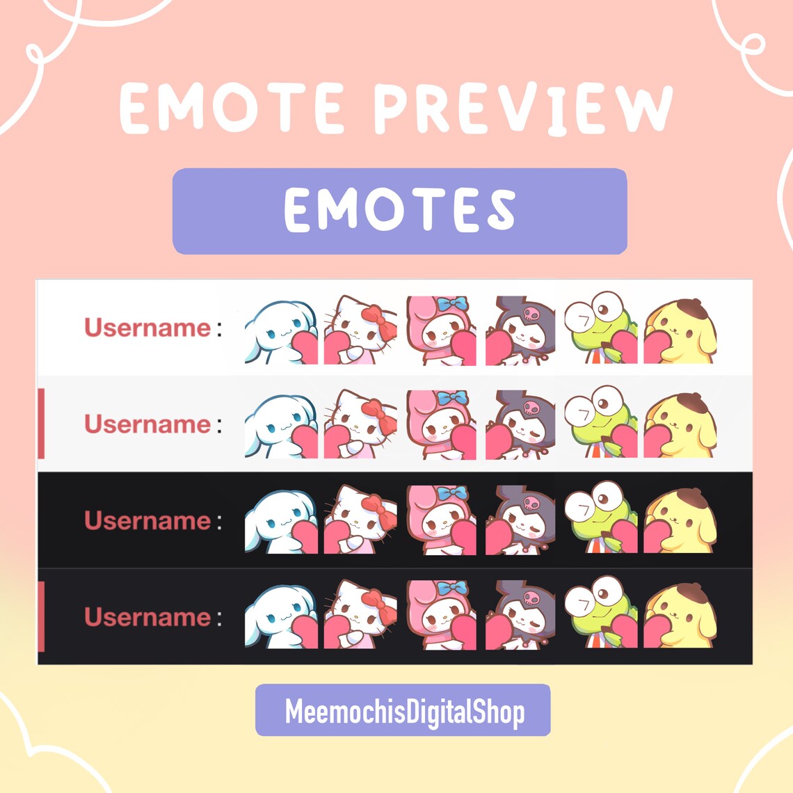 Besties Bundle Emotes Pack (12)｜twitch Discord Badges｜heart Matching ...