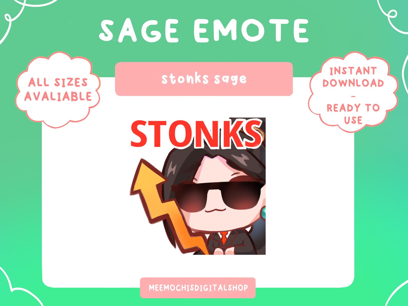 Sage Stonks Emote (1)｜ Valorant Twitch Discord Emotes｜streaming Youtube ...