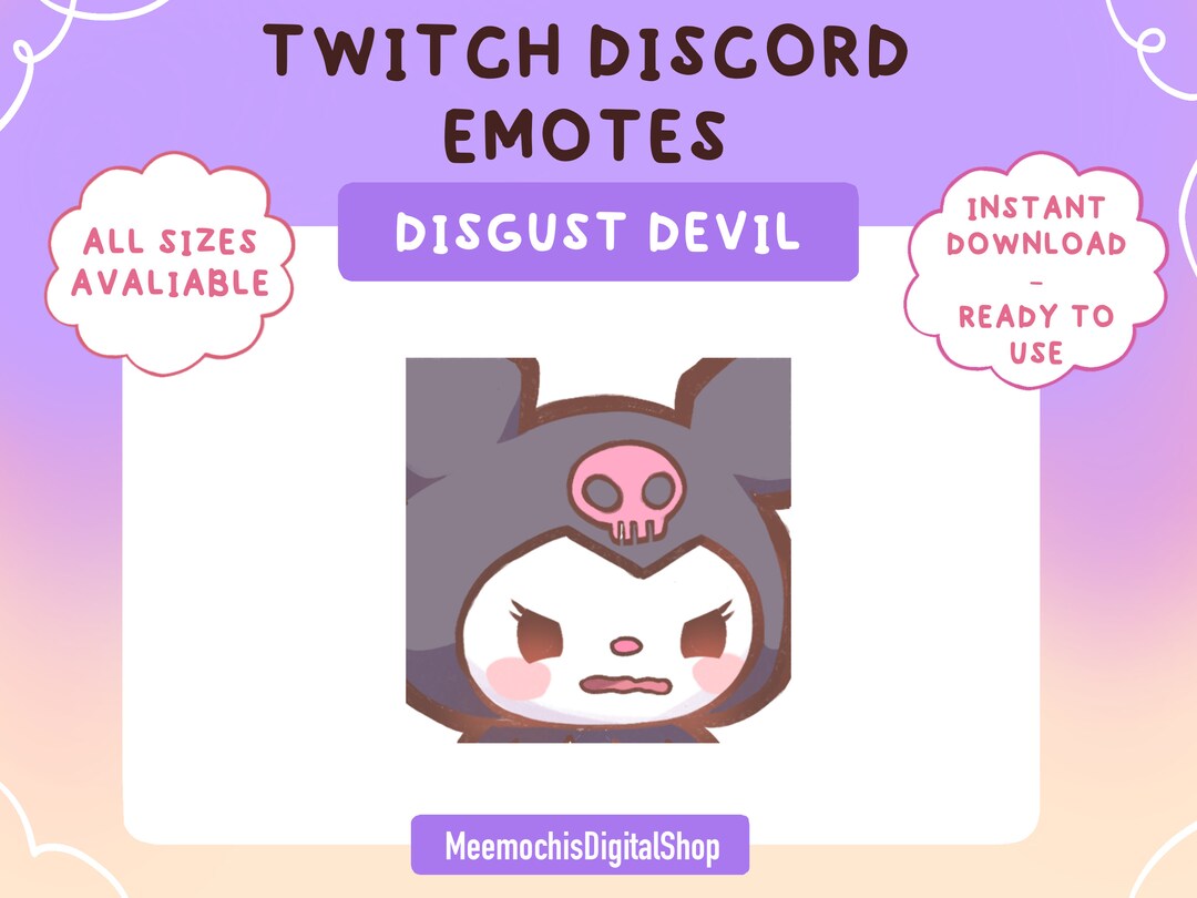 Disgust Devil (1)｜emotes Twitch Discord Badges｜black Cute Sleep Sleepy ...