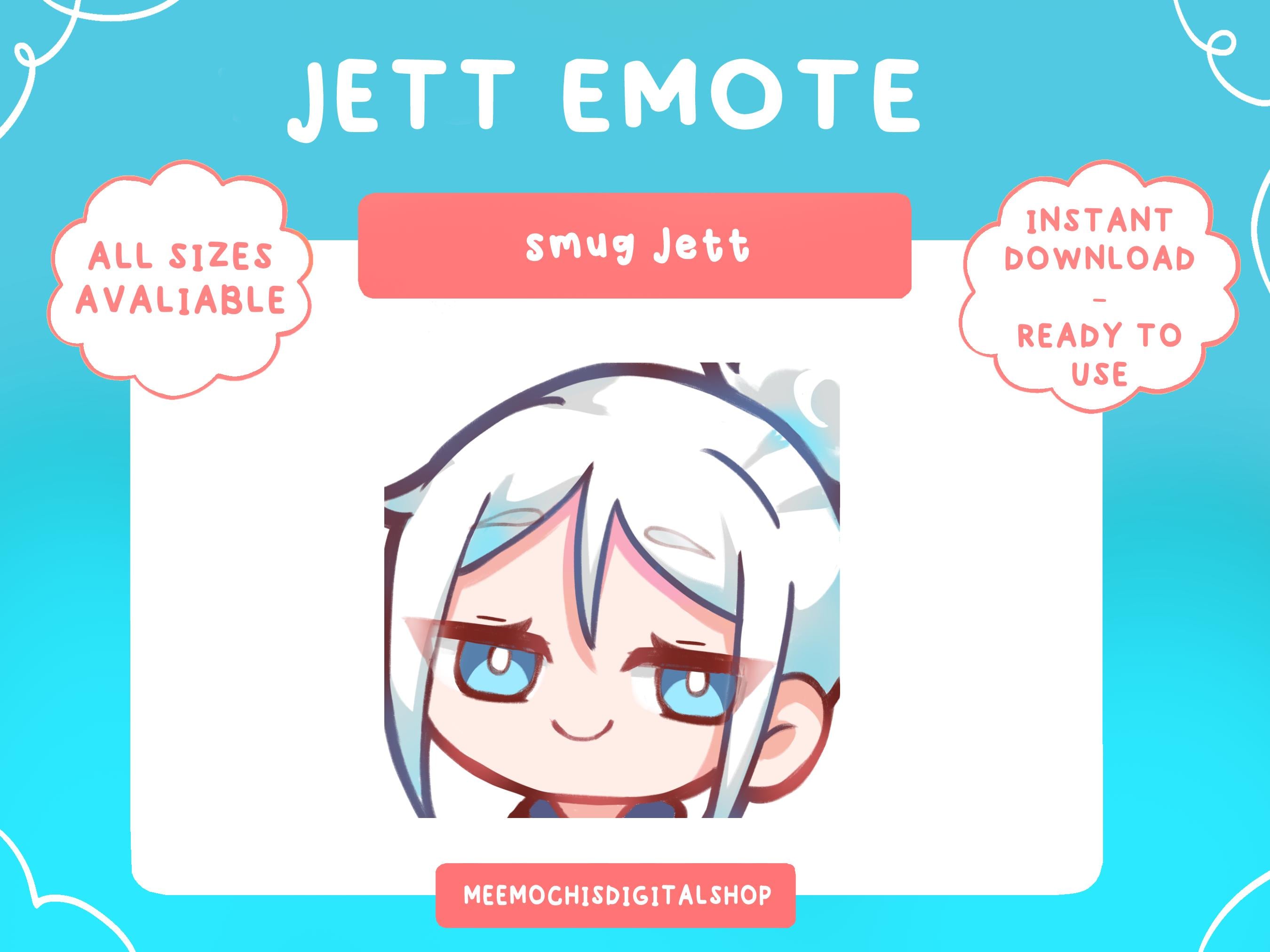 Jett Smug Emote (1)｜ Valorant Twitch Discord Emotes｜streaming Youtube ...