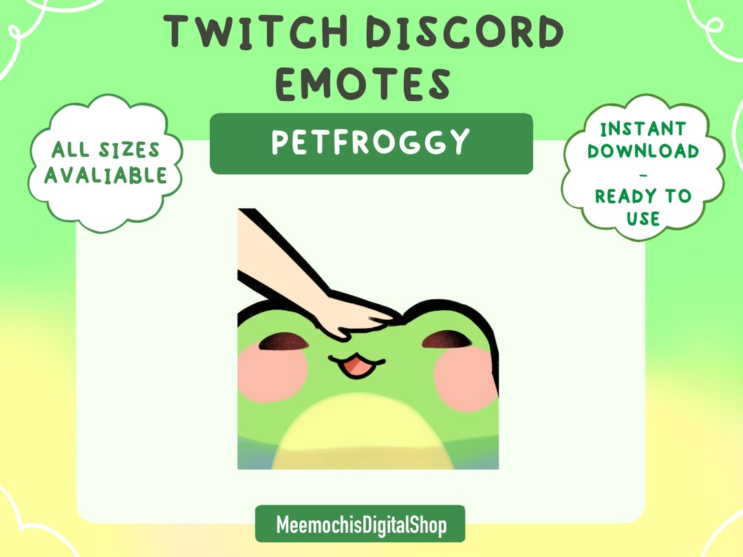 Pet Froggy Individual Emote ｜ Twitch Discord Emotes/badges｜streaming ...
