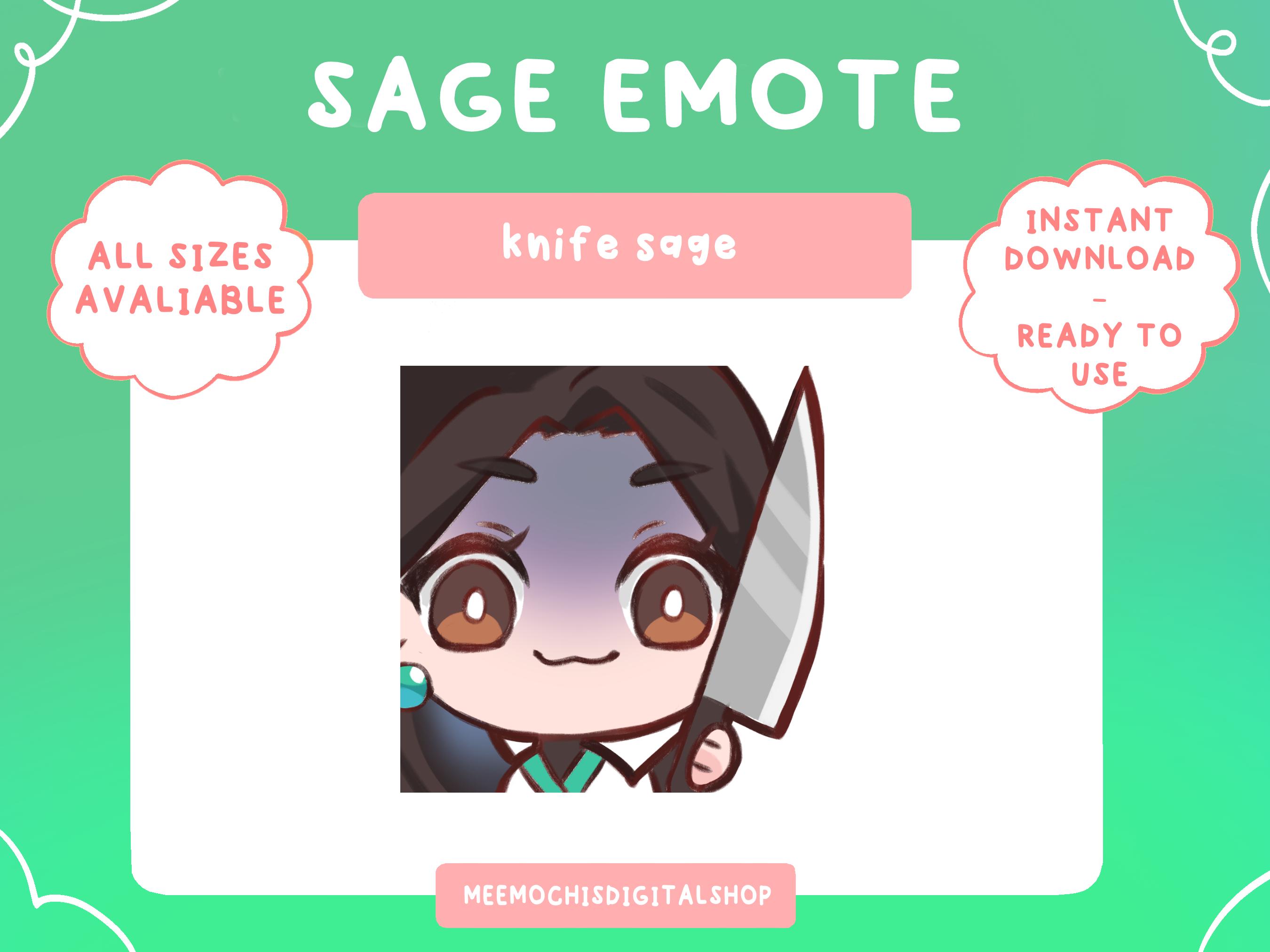 Sage Knife Emote (1)｜ Valorant Twitch Discord Emotes｜streaming Youtube ...