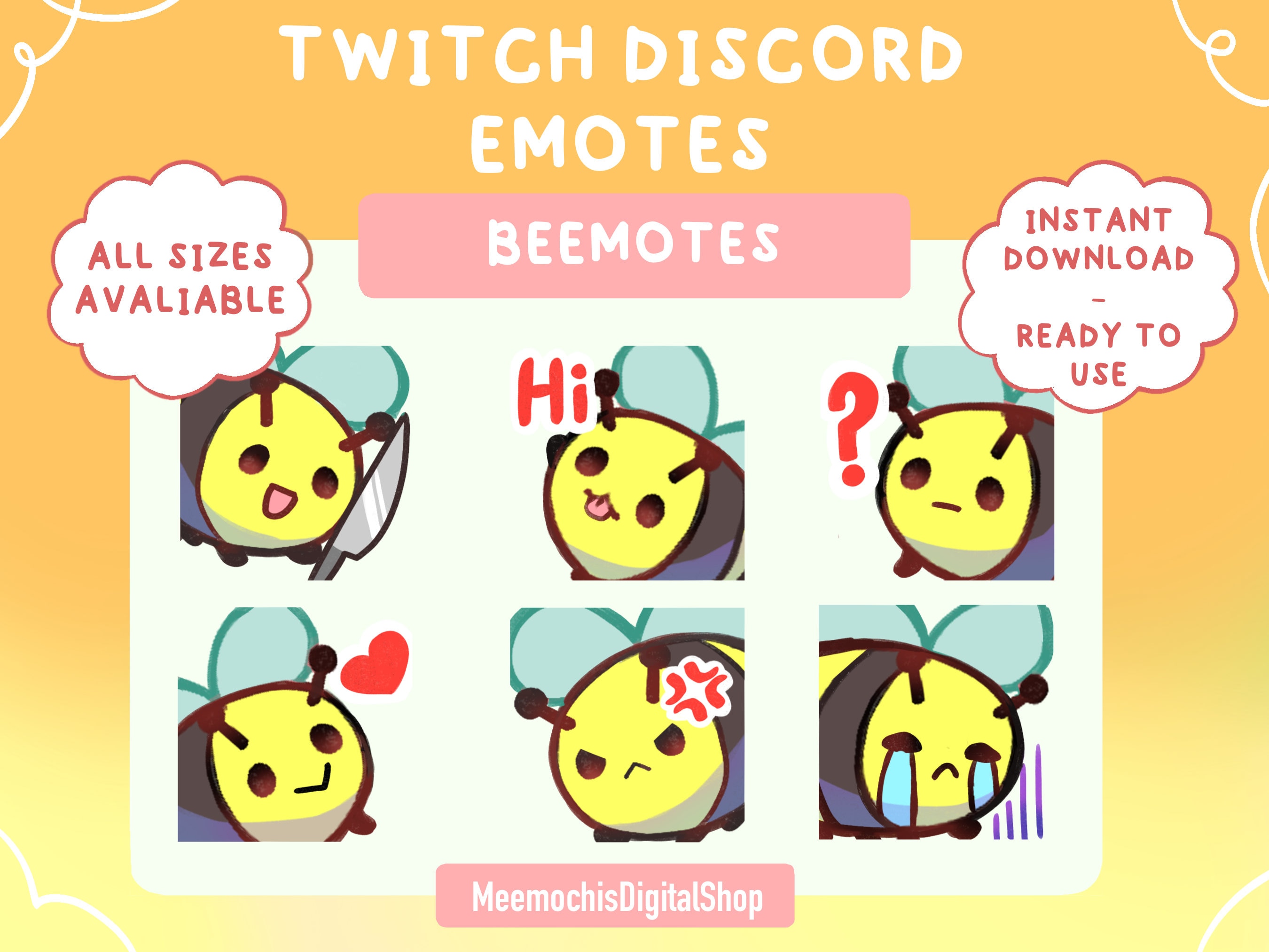 ULTIMATE Bee Twitch Package︳complete Bumble Overlays Emote Panels ...