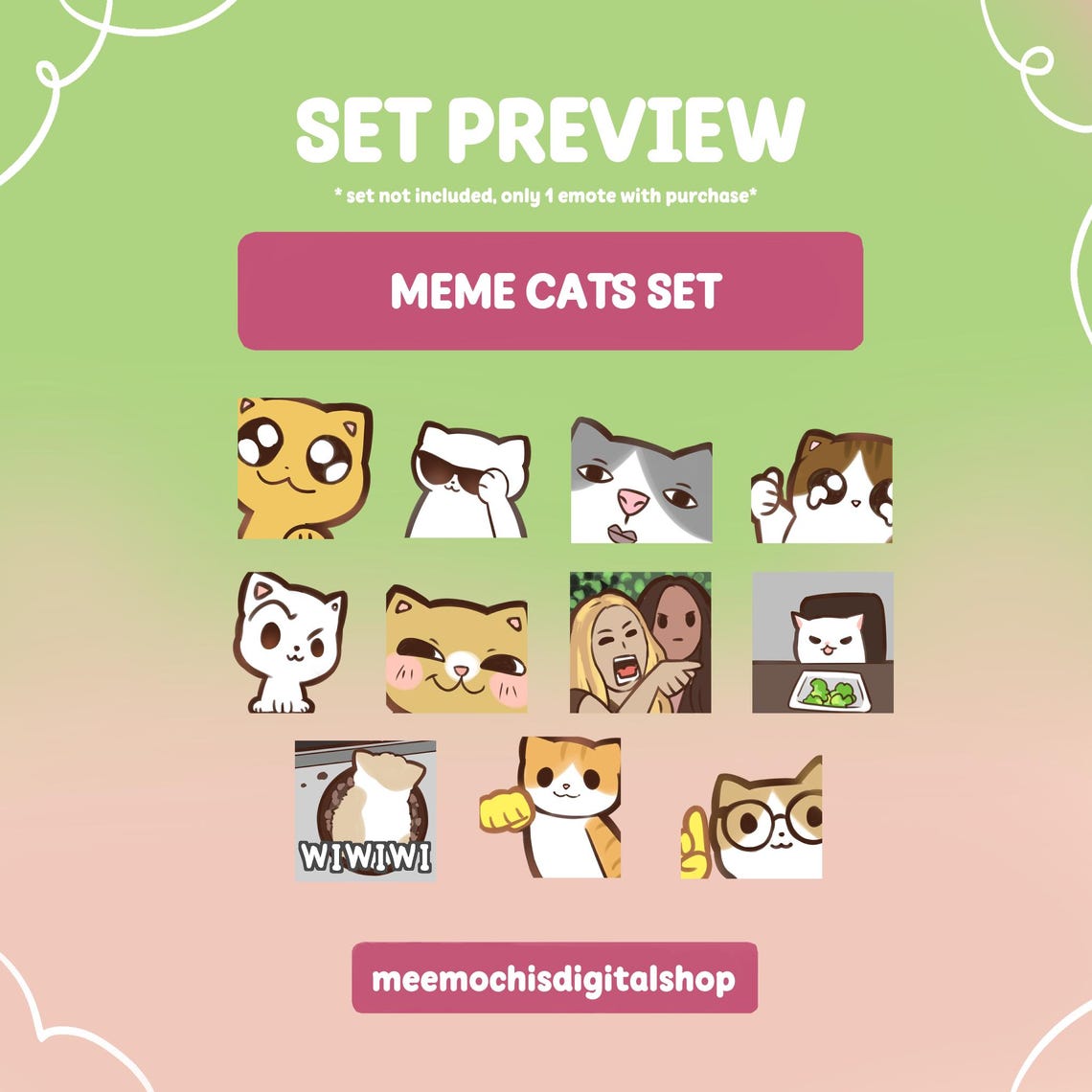 Raise Brow Cat Meme Individual Emote (1) ｜ Twitch Discord Emotes/badges ...