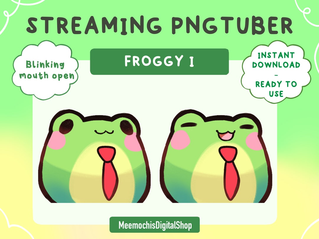 Streaming PNGTUBER Froggy｜ Frog Twitch Discord Emotes Badges｜stream ...