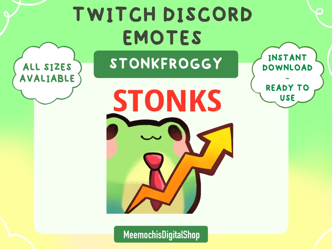 Stonks Froggy Individual Emote ｜ Twitch Discord Emotes/badges｜streaming ...