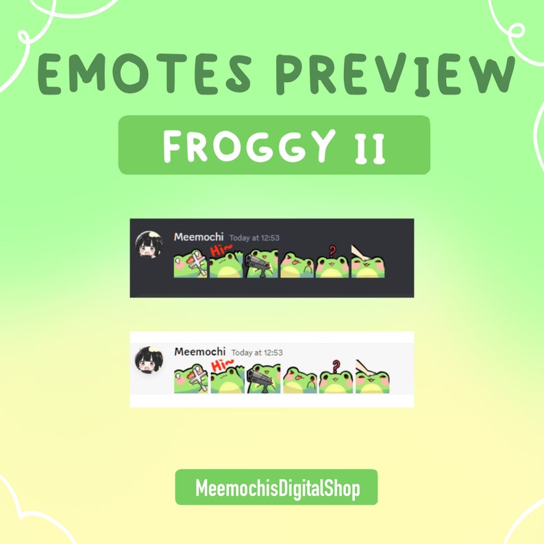 Froggy Emote Pack II (6) ｜ Twitch Discord Emotes Badges｜streaming Emote ...